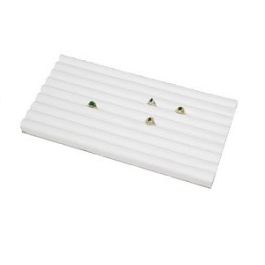 White Leatherette Slotted Ring Insert - Shop Now At Barr Display, Your ...