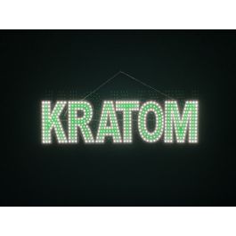 Kratom Green Led Light Sign - 8 X 30 - Shop Now At Barr Display, Your ...